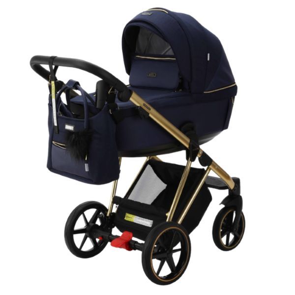 Bambini Prams Geneva Blue with Gold Frame BJORN | Kiindred