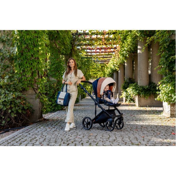 Bambini Prams MILAN Blue with Black Frame PEYTON | Kiindred