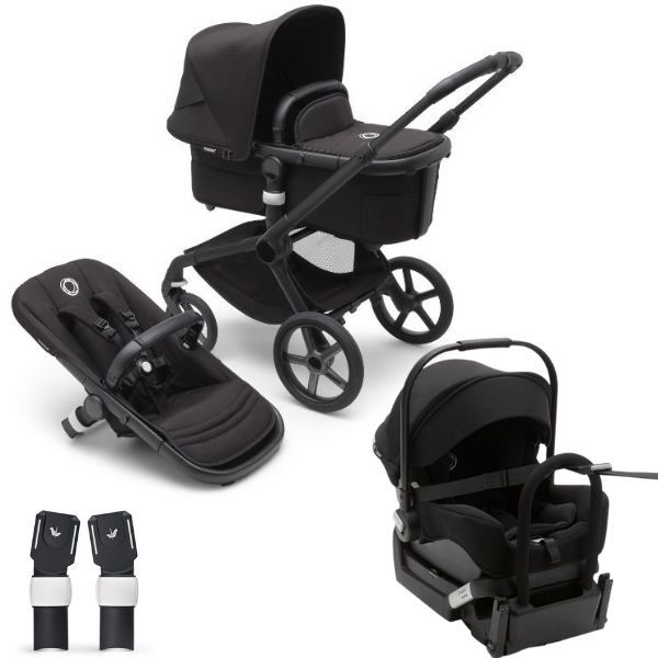 Bugaboo Fox 5 Pram Complete Black/Midnight Black-Midnight Black TRAVEL ...