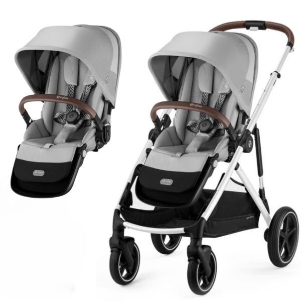 Cybex Gazelle S Pram 2023 Lava Grey + Gazelle S Second Seat | Kiindred