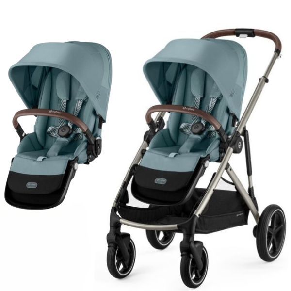 Cybex Gazelle S Pram 2023 Sky Blue + Gazelle S Second Seat | Kiindred