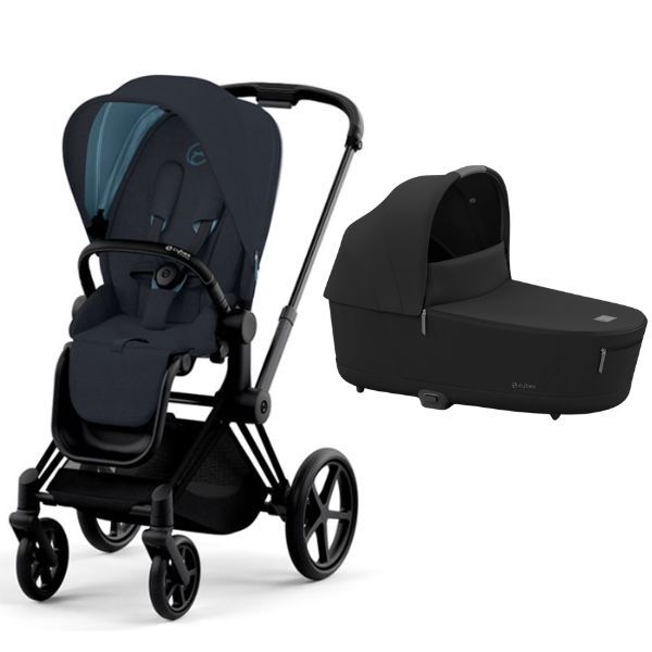 Cybex Priam V22 Pram with Matt Black Chassis + CYBEX Priam Lux Carry ...