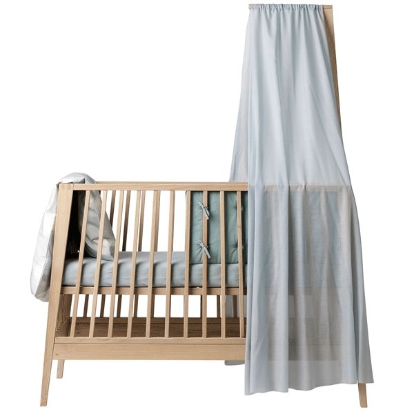 Leander Linea Cot Canopy - Misty Blue | Kiindred