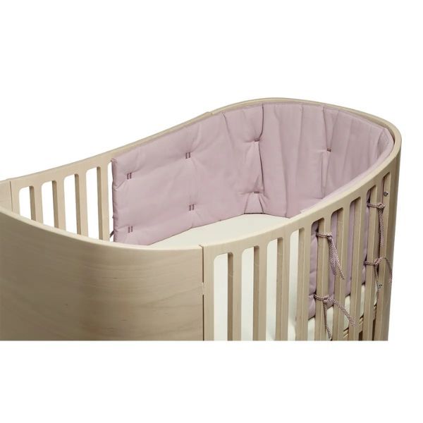 Leander Organic Classic Cot Bumper Dusty Rose | Kiindred
