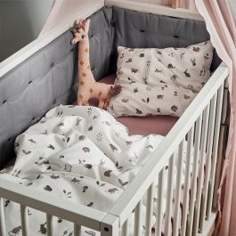 Leander Linea/Luna Cot Bumper Cool Grey | Kiindred