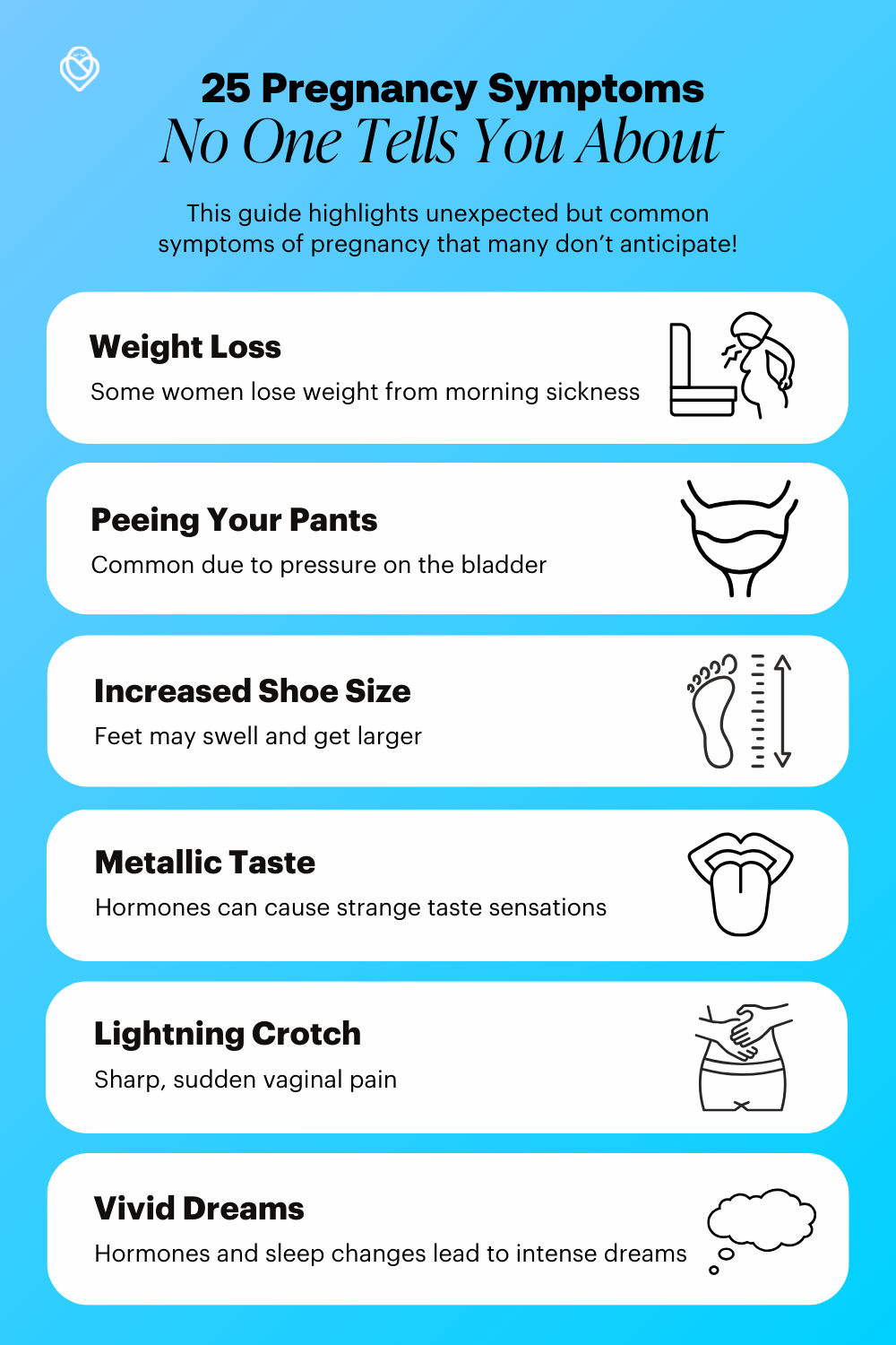 25 surprise pregnancy symptoms | Kiindred