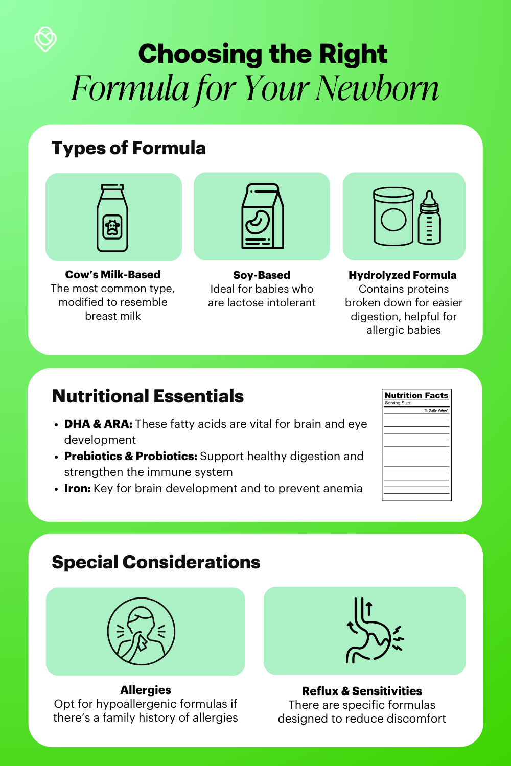 Choosing the best formula for newborns | Kiindred