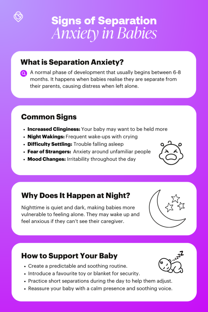 The signs of separation anxiety in babies at night | Kiindred